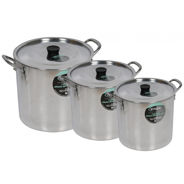 Marmite aluminium lot de 3